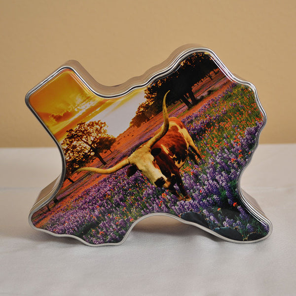 Texas Shaped Tin – The Great Texas Pecan Candy Company